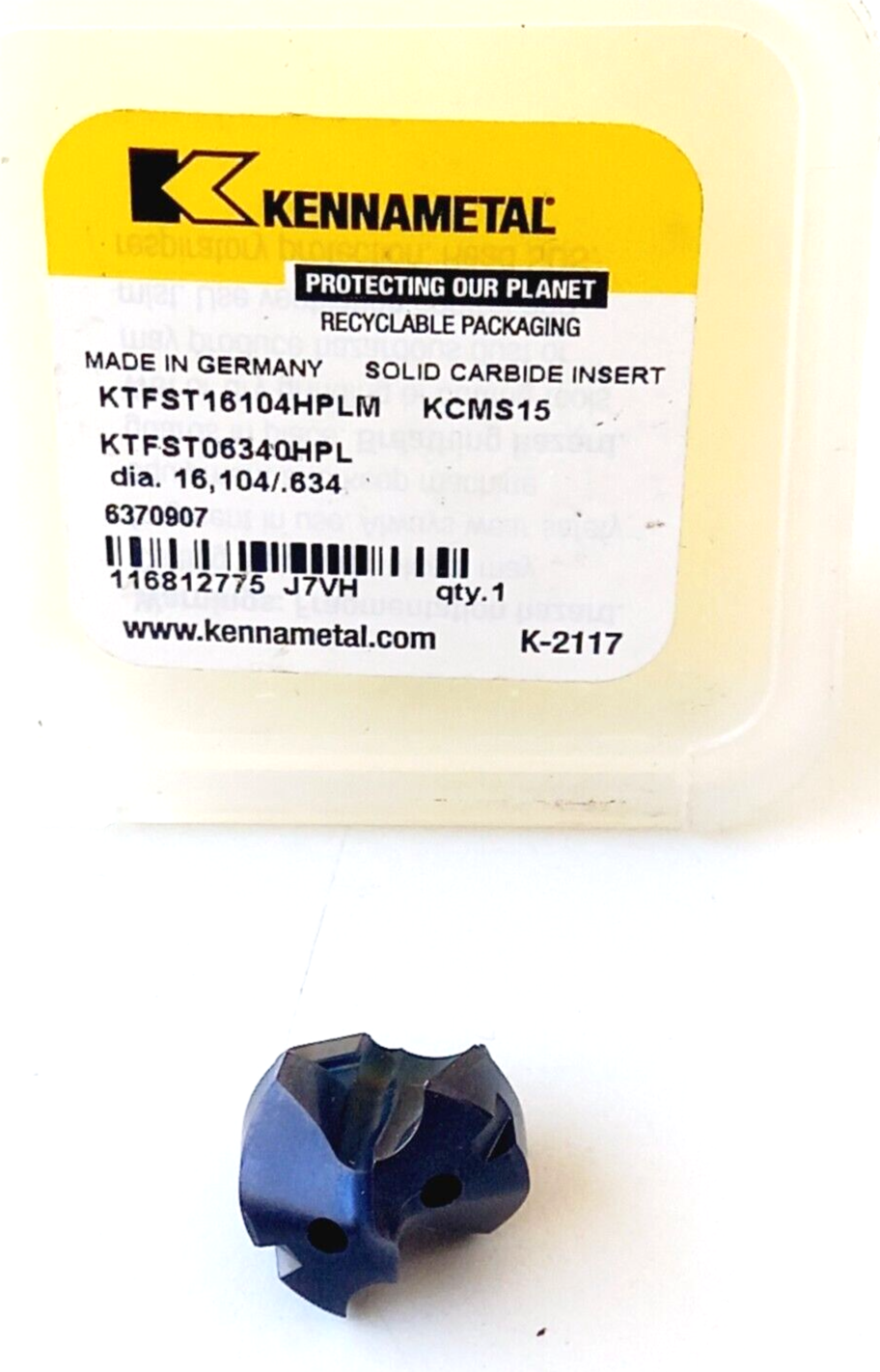 KENNAMETAL KTFST 16104HPLM KCMS15 | eBay