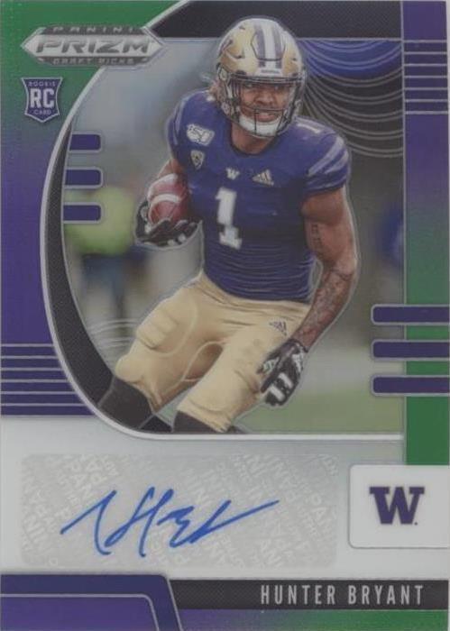 2020 Panini Prizm Draft Picks - Draft Picks Rookies Hunter Bryant #285 Purple & Green Prizm ...