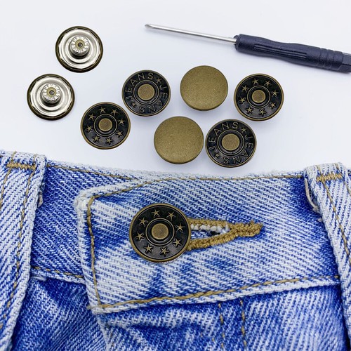 30pcs 17mm Clothing Bags With 3 Screwdriver No Sew DIY Jean Button Pin ...