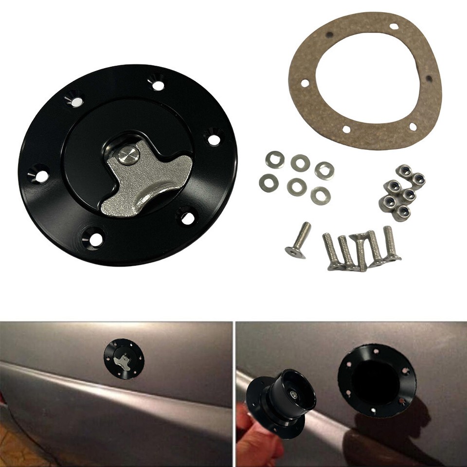 Billet Fuel Filler Neck-Up Pop-Up Fuel Cell Gas Cap Flush Mount 6 Hole ...