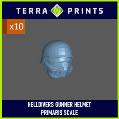 HELLDIVER Light Gunner HELMET (10x) compatable with warhammer 40k ...