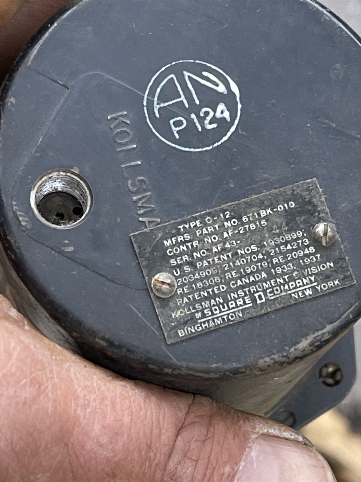 Vintage WW2 Bureau USN Altimeter Altitude Meter Kollsman Instrument Co ...