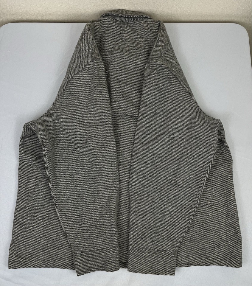 Bemidji Woolen Mills 100% Wool Button Up Jacket Made In USA Grey Men’s ...