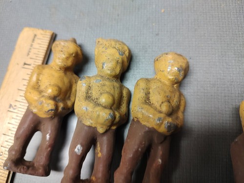 5 Vintage Cast Iron Figures 2 3/4" High | eBay