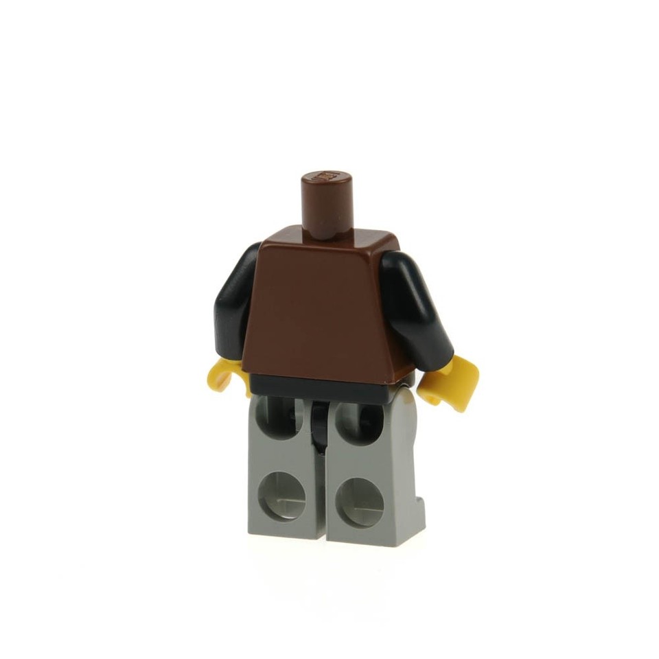 1X Lego Torso Legs Minifigure Wolfpack Robber Brown Gray Cas252 970C09 ...