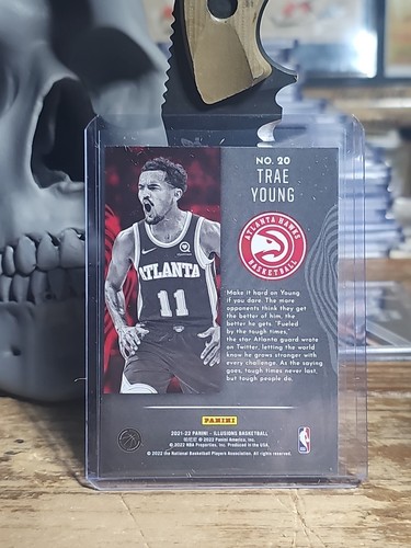 2021-22 Panini Illusions Tough Teal Cracked Ice Trae Young Atlanta ...
