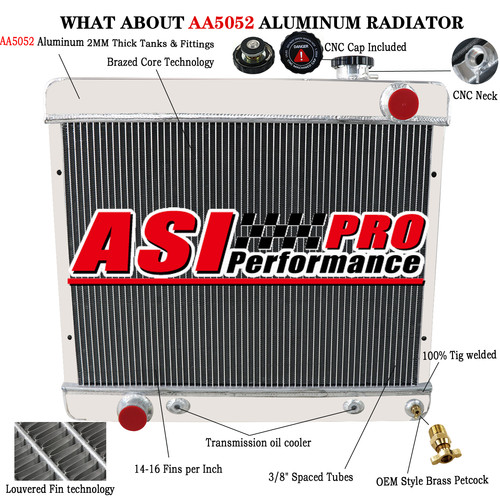 4 Row Aluminum Radiator For 1960-64 Buick Skylark LeSabre Electra ...