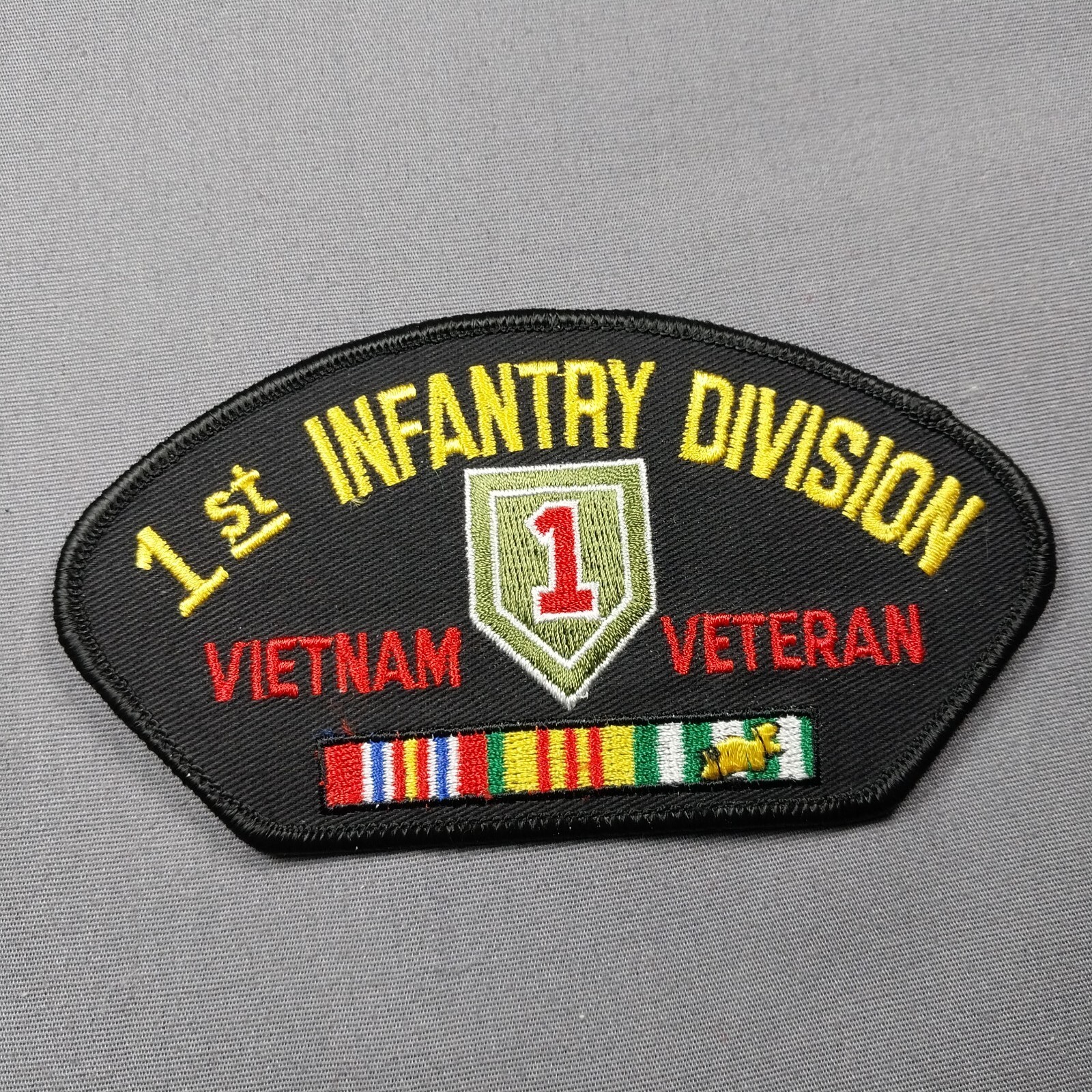 1st Infantry Division Vietnam Veteran 5 1/4" x 2 3/4" Iron On Hat Patch ...