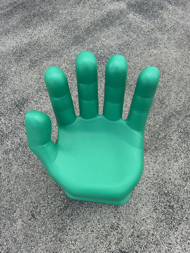 Jade Green Left HAND SHAPED CHAIR 32" tall adult 70's Retro iCarly NEW ...