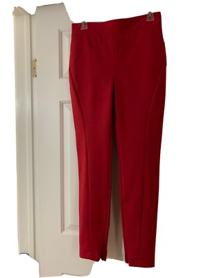 Robert Rodriguez Seamed Skinny RED Pants Zipper high banded waist NWT ...