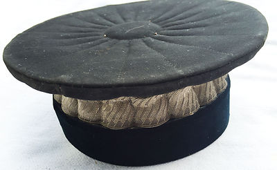 MAGISTRATURE : ANCIENNE TOQUE DE JUGE 1 GALON ARGENT TOUR DE TÊTE 54 cm ...