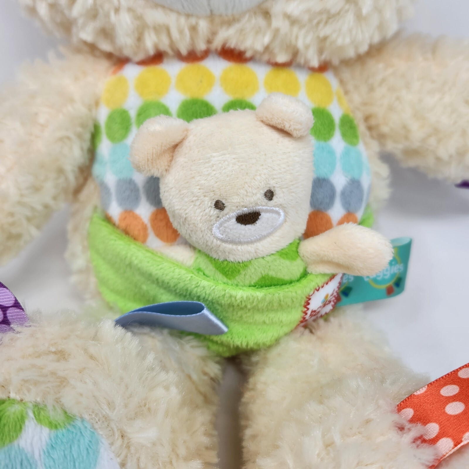 16" BRIGHT STARTS TEDDY BEAR W/ BABY RATTLE TAGGIES STUFFED ANIMAL ...