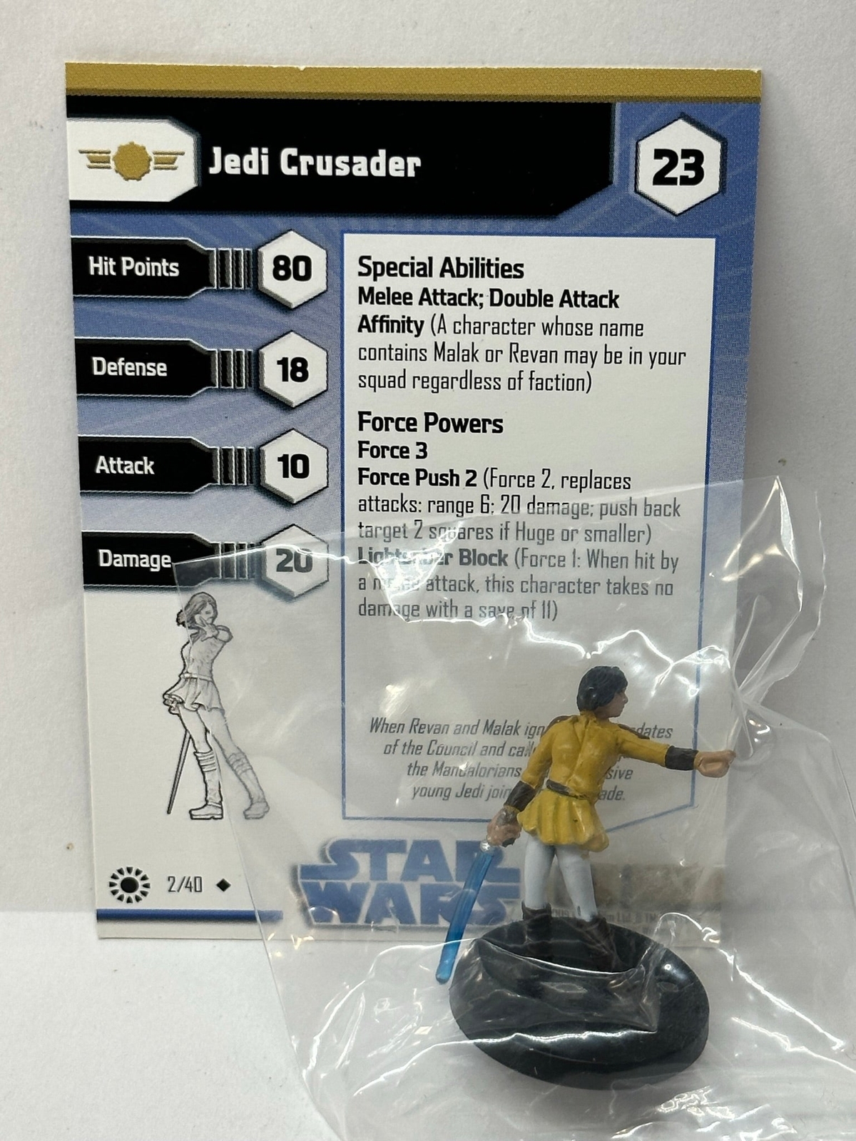 Star Wars Jedi Academy 02/40 Jedi Crusader (U) Miniature New | eBay