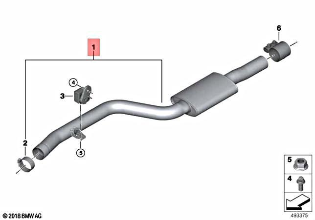 Genuine BMW X5 G05 G07 X5 40iX X7 SAV Front Silencer 18307935428 | eBay