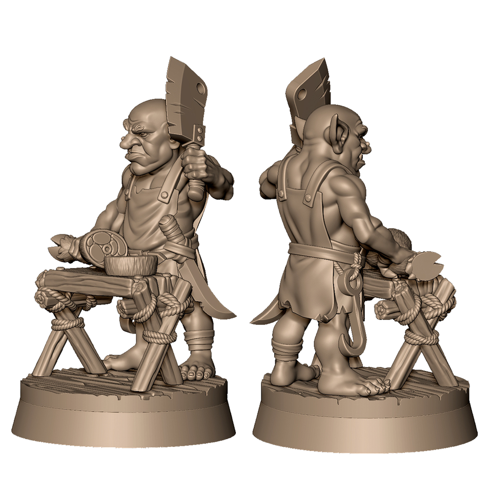 Male Goblin Butcher Slaughter D&D Pathfinder Fantasy NPC 3D printed | eBay