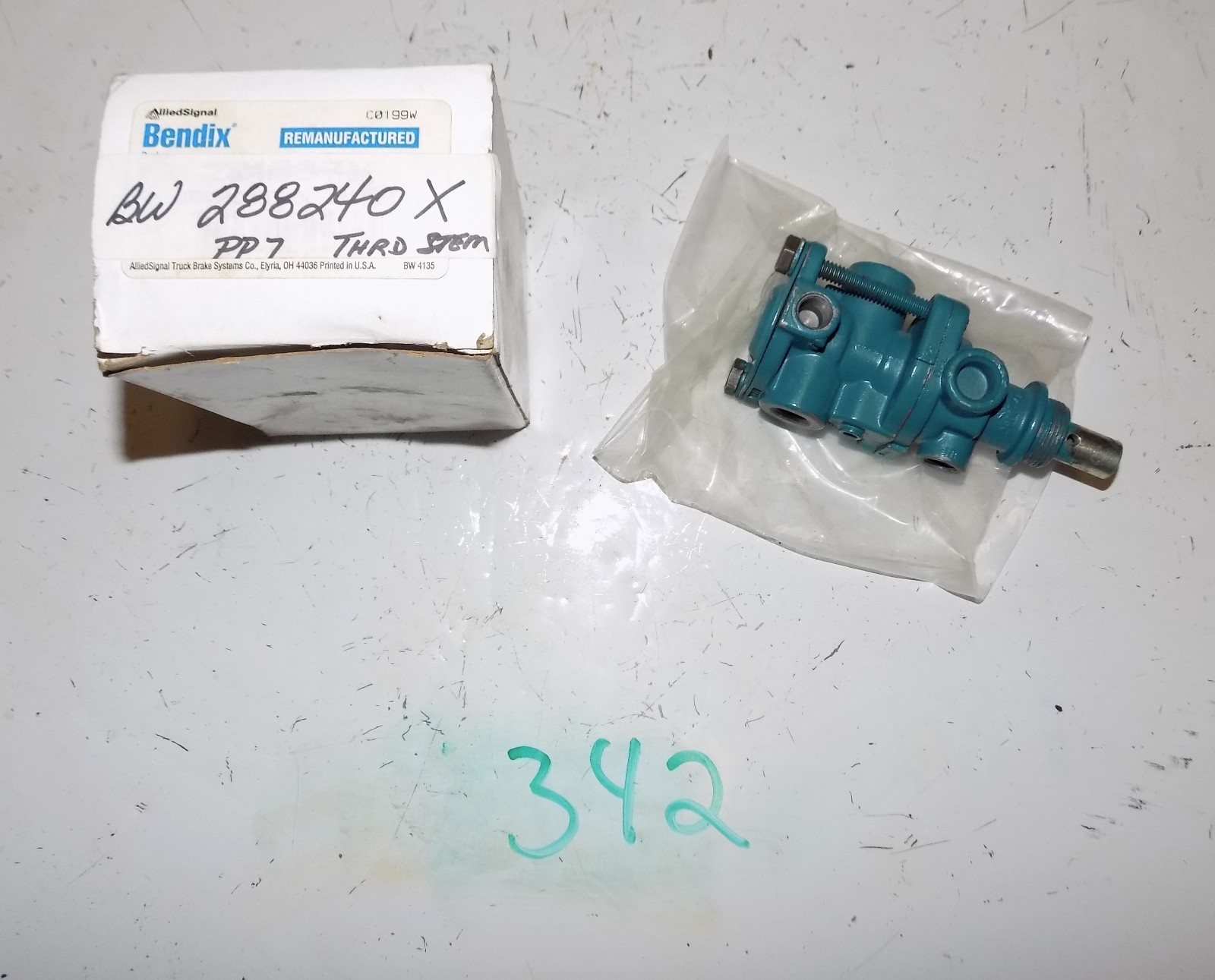 288240X BENDIX PP7 PUSH PULL HAND CONTROL BRAKE VALVE REMAN 288240 for ...