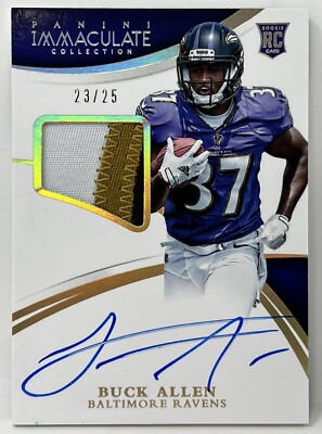 Buck Allen Baltimore Ravens 23/25 Immaculate Collection No. 132 Rookie Autograph | eBay