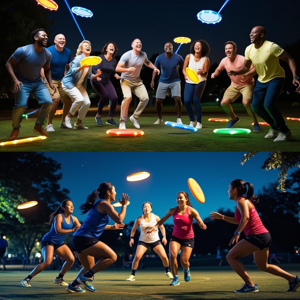 LED Flying Disc Glow in The Dark Flying Disk Super Bright Frisbee Toy ...