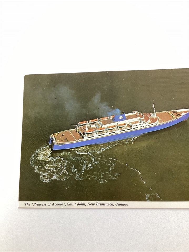 New Brunswick Canada Postcard Mid 1900s Steamer Ship Princess Of Acadia ...