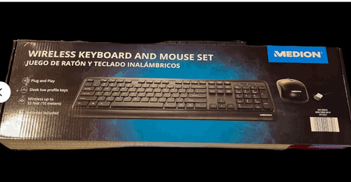 Medion Wireless Keyboard+Mouse Optical sensor Black Set | eBay