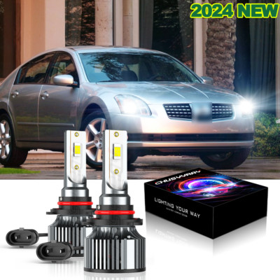 Pair 9012 For 2004-2007 Nissan Maxima LED Headlight Bulbs High/Low Beam ...