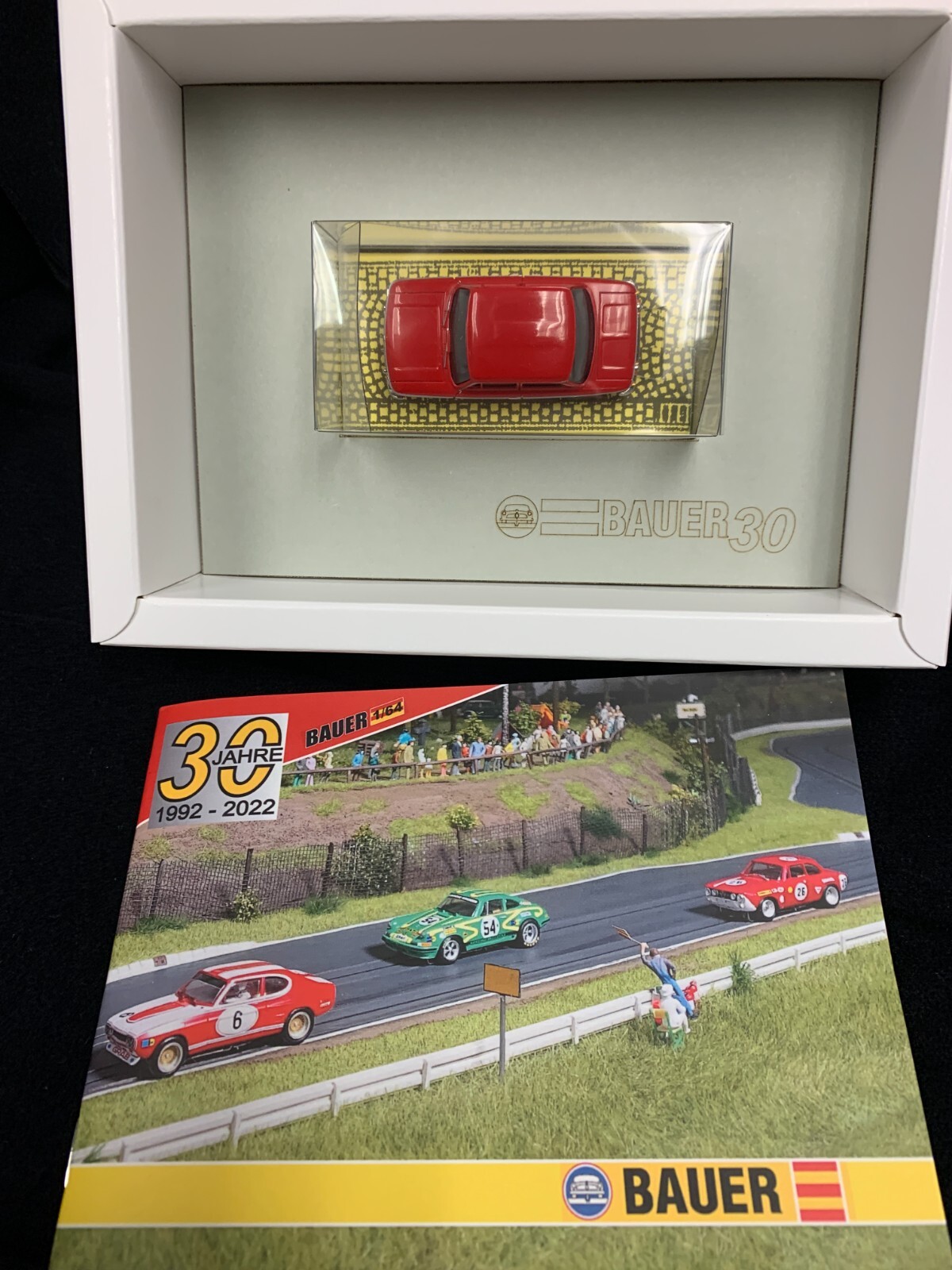 BAUER 30 YEAR SPECIAL RELEASE NSU TT HO SLOT CAR W/NEW BAUER LOW ...