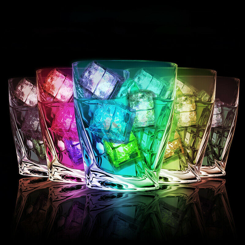 ICE CUBES LEDS light up 24 - 120 Multicolor & flash ,drinks parties ...