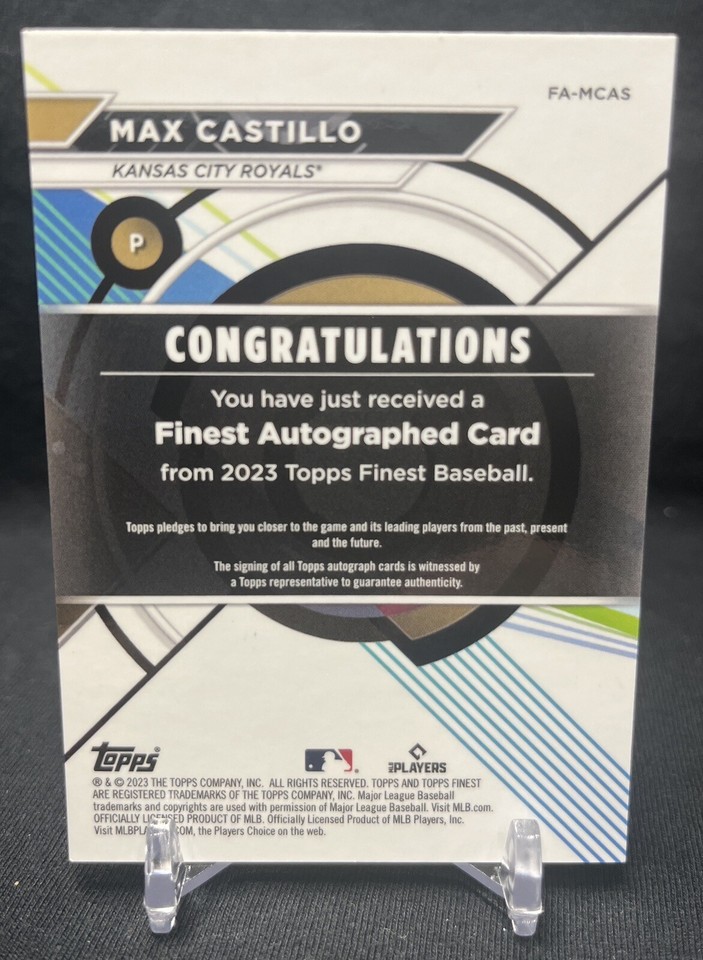 2023 Topps Finest - Finest Autographs Max Castillo #FA-MCAS | eBay