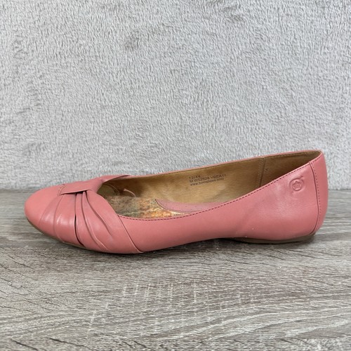 Born Pink Round Toe Leather Slip On Ballet Flats Women’s Size 12 | eBay
