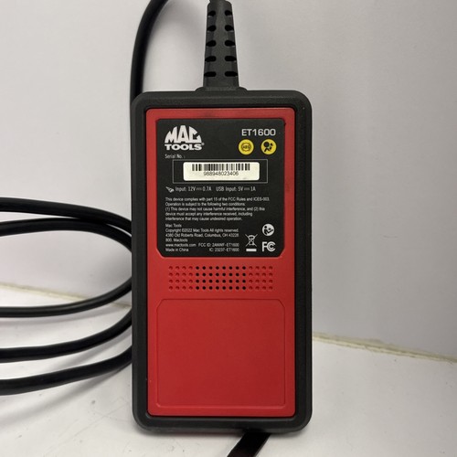 MAC TOOLS ET1600 Elite Code Reader | eBay