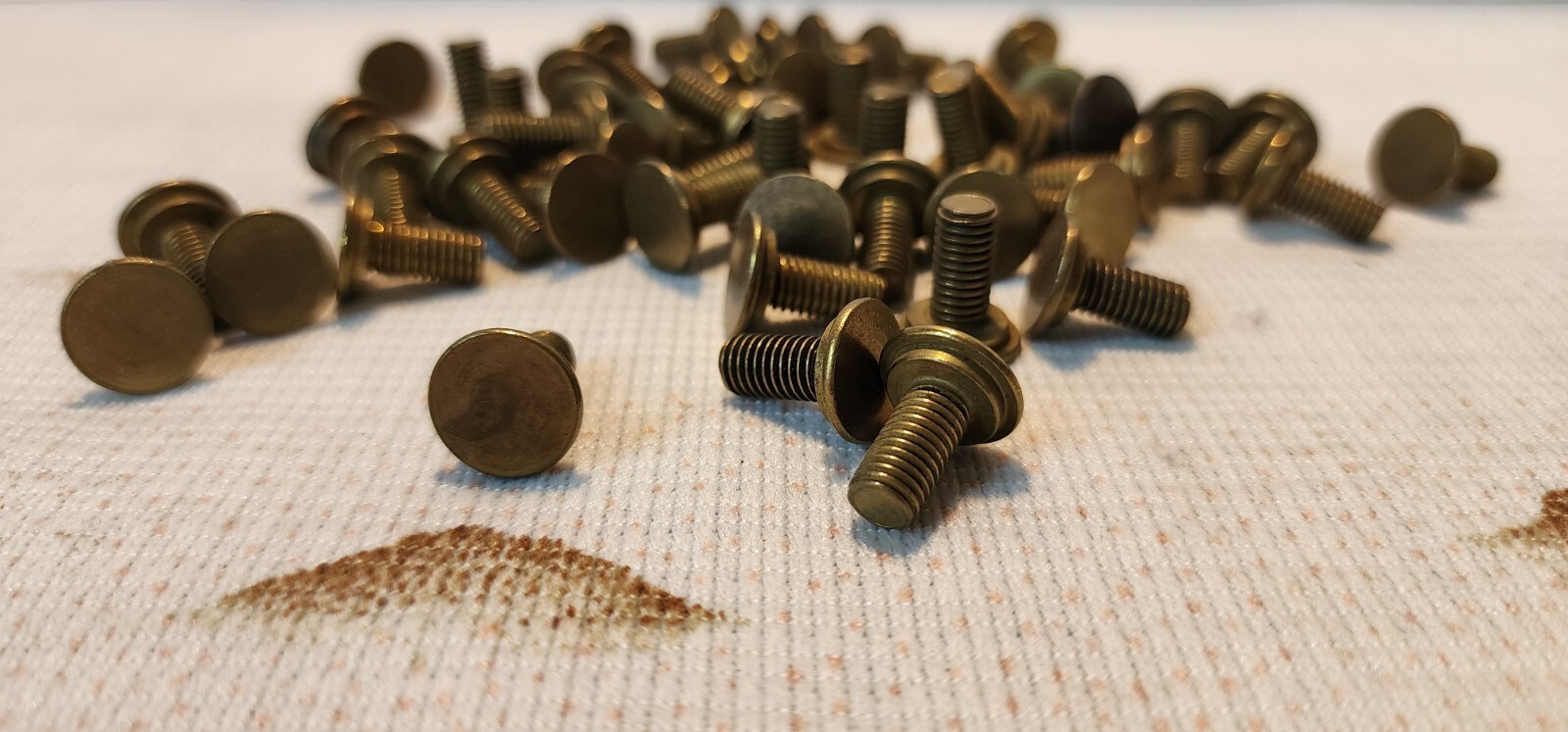 Barn Clean Out FINIAL SCREWS lot of 50 Brass color Lamp Parts | eBay