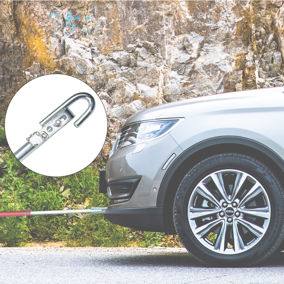 3 Tonne Vehicle Recovery Tow Pole Ridged Towing Bar Heavy Duty Straight ...
