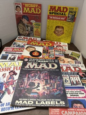 Vintage Lot Of 10 Worst Annual MAD Magazines Most From 1960s Some With ...