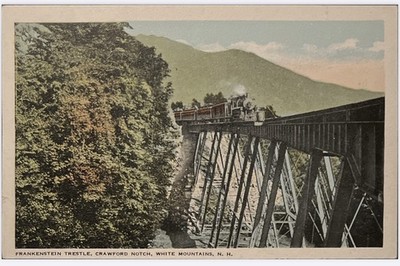 Crawford Notch, White Mountains, NH Antique Postcard Frankenstein ...