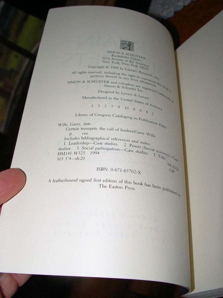 Certain Trumpets: The Call of Leadership 1994 by Garry Wills | eBay