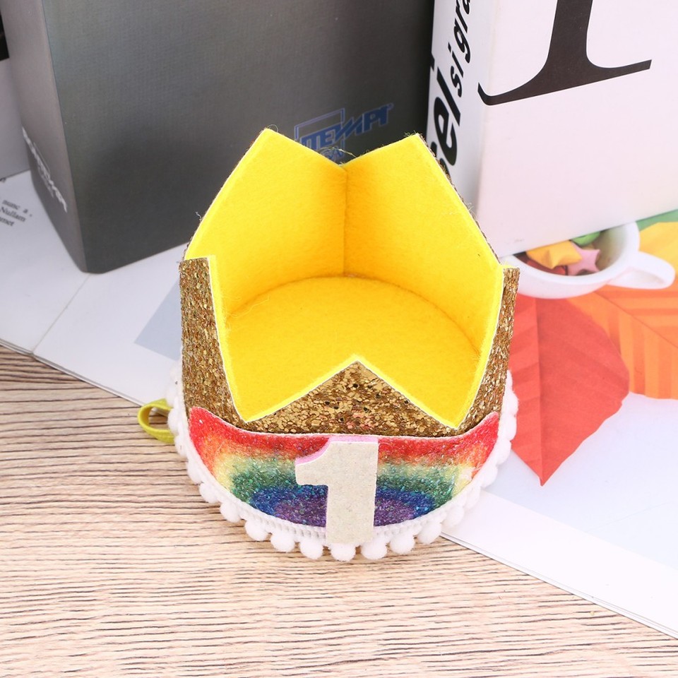 1PC Party Hat Tiara Crown Hat Party Supplies for Kids Baby Birthday ...