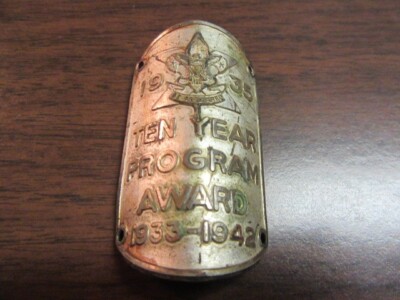 1935 Ten Year Program Award 1933-1942 Flag Staff Medallion NPC3 | eBay