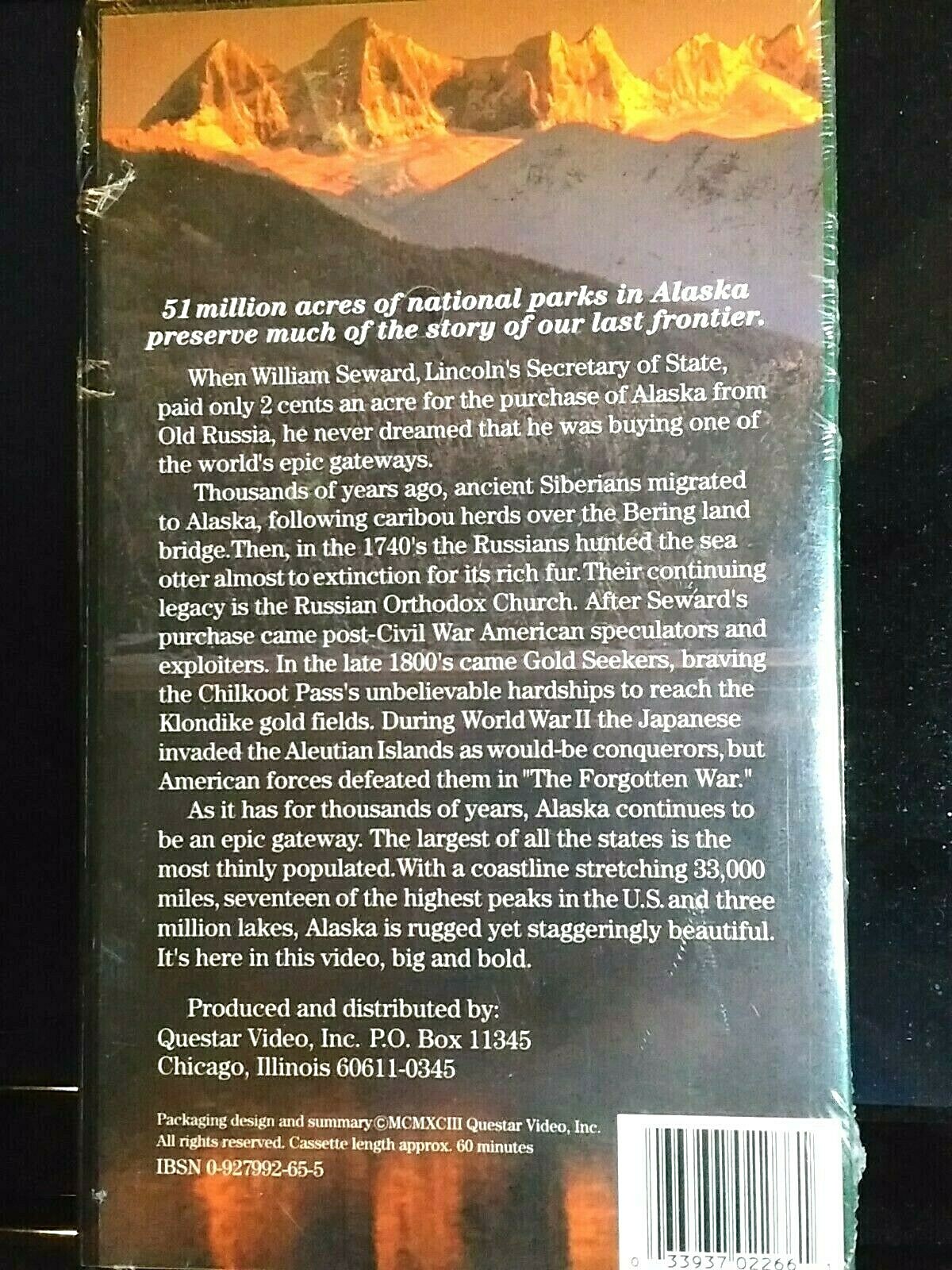 Alaska AMERICA'S LAST FRONTIER Questar vhs NEW SEALED MNT REDUCED! | eBay