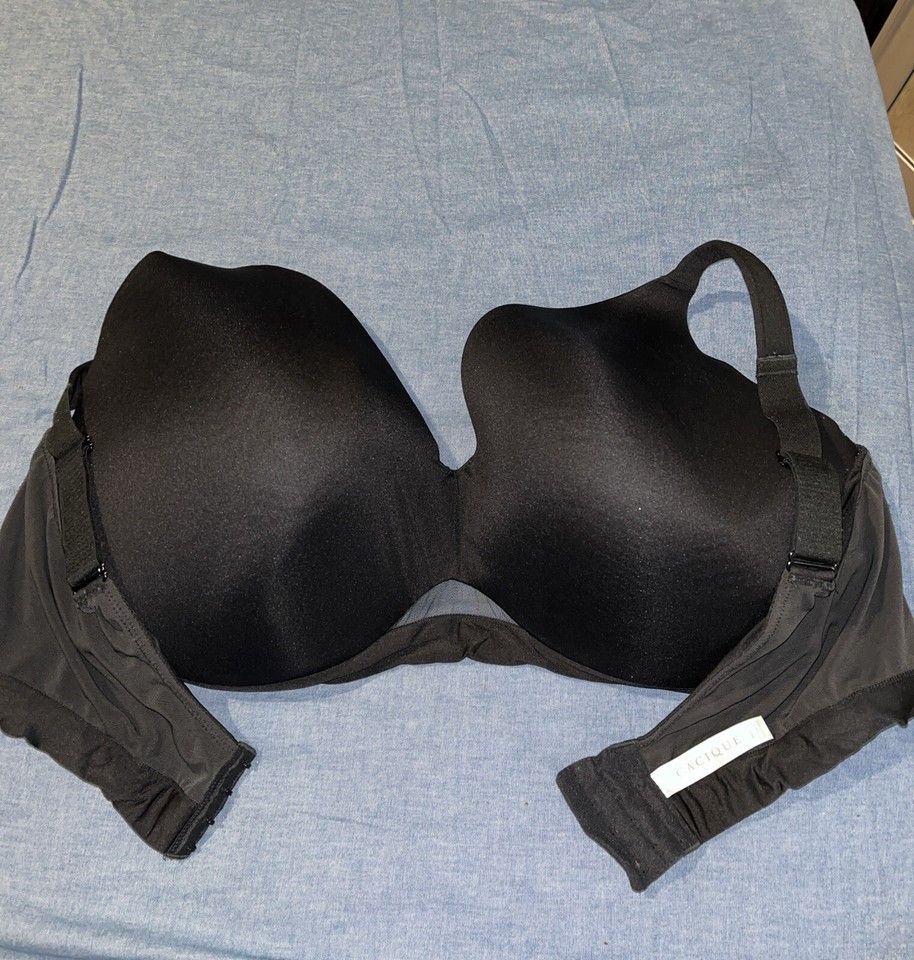 Cacique By Lane Bryant Full Coverage Lightly Lined Lingerie Black Bra ...
