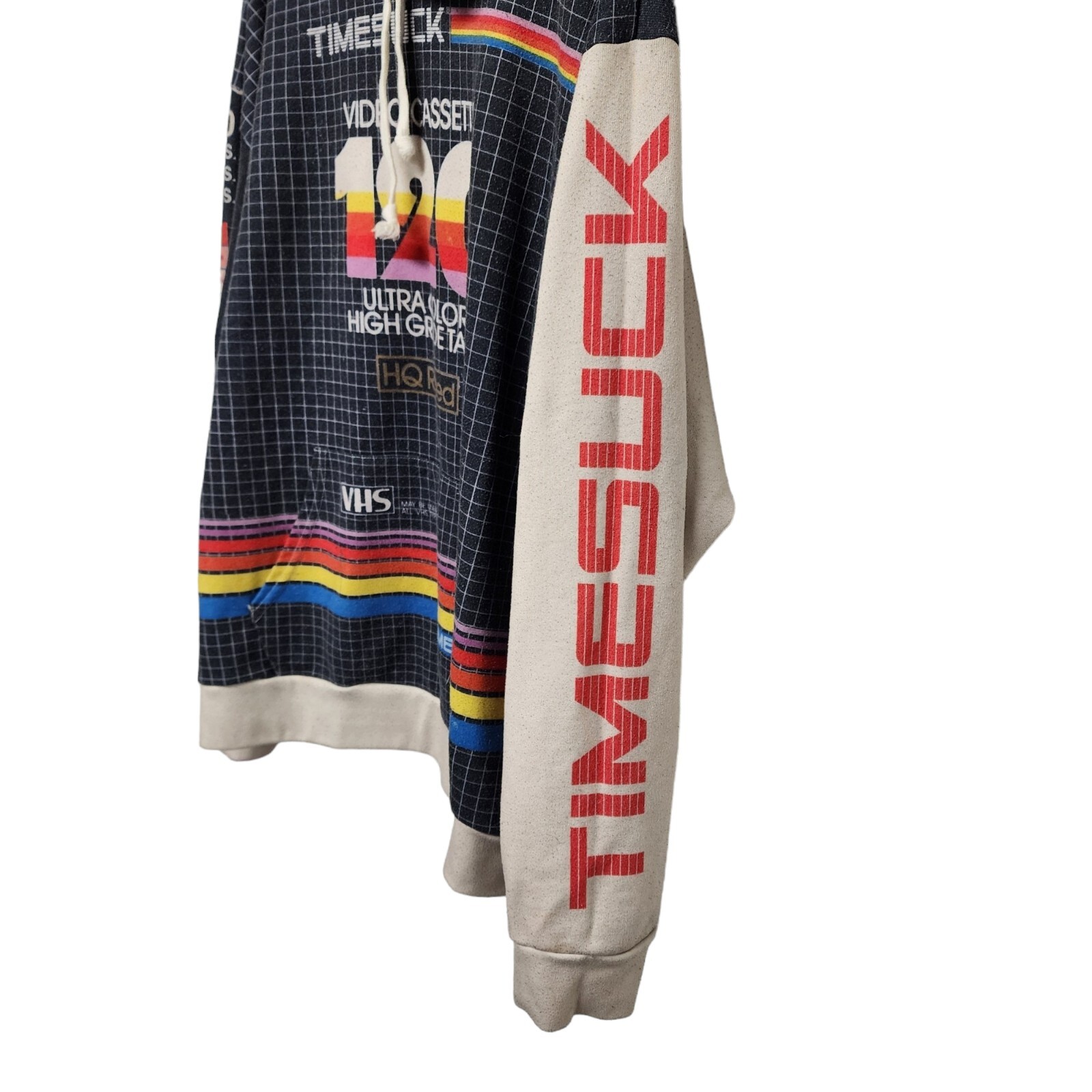 Timesuck VHS Cassette 120 Graphic Hoodie Mens Large - Gem