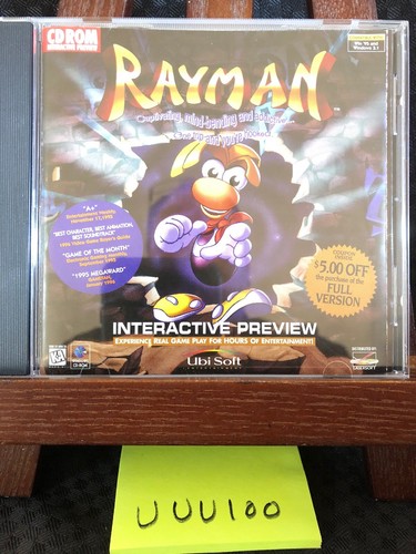 Rayman Interactive Preview PC CD-Rom Game 1995 Ubi Soft Demo Complete ...