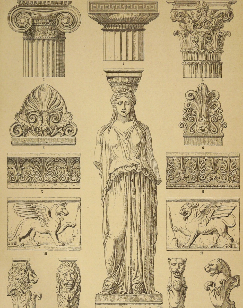 Ancient Greek Architecture Sketches