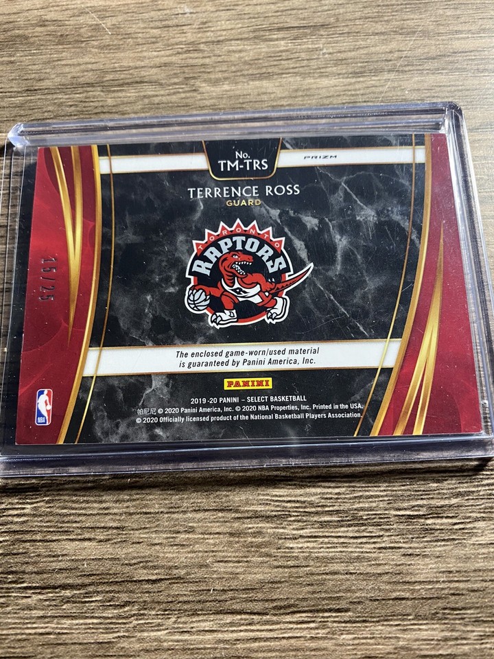 Terrence Ross 2019-2020 Select Tye Dye Tri-Color Patch 15/25 Game Worn ...