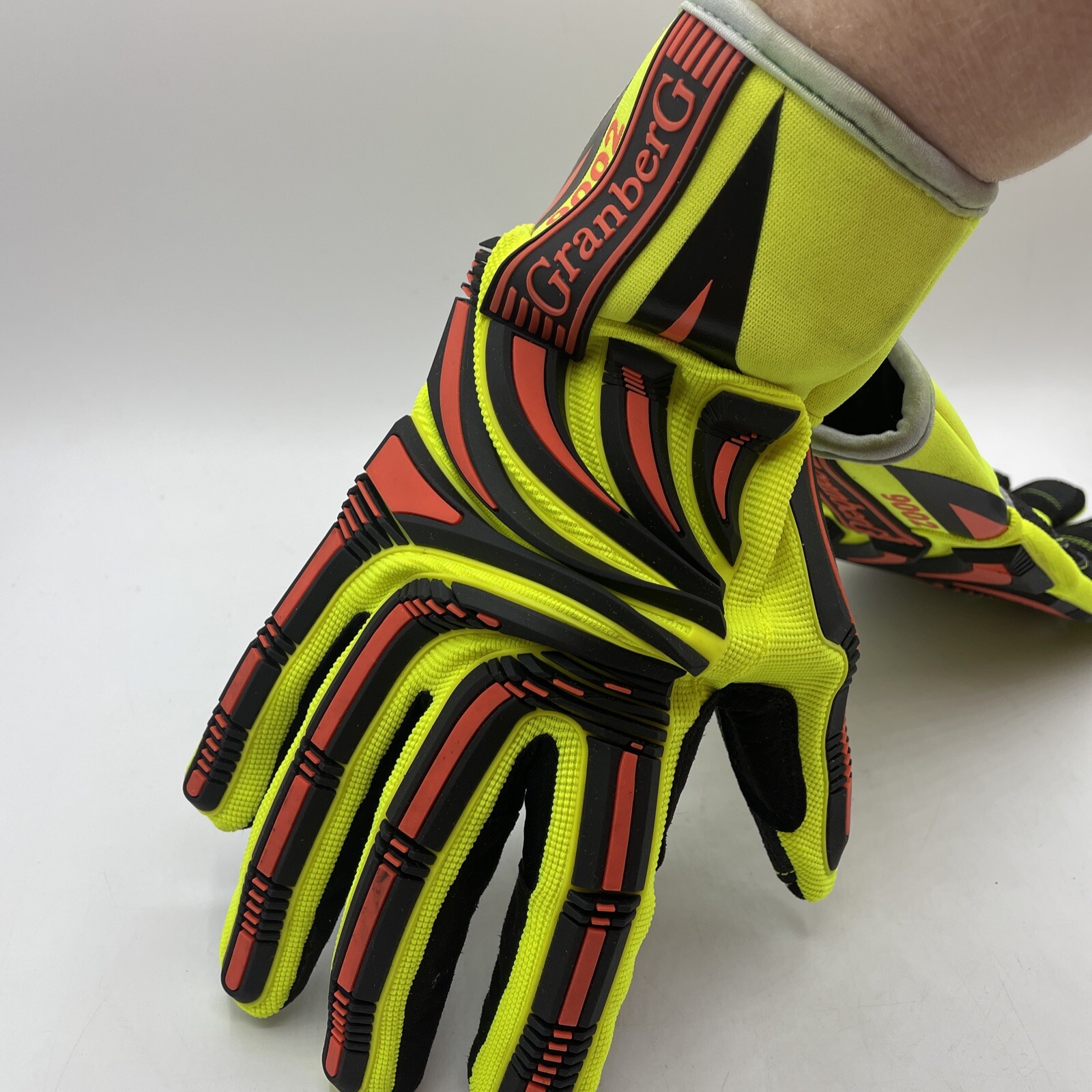 GRANBERG 115.9002 Cut 5 Impact Hi-Viz Heavy Duty Gloves Waterproof size ...