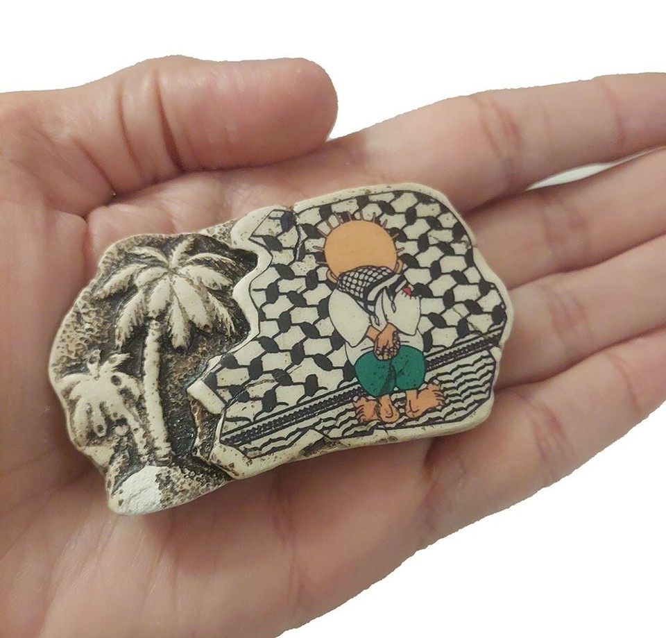 unique piece Fridge magnet Palestine handalah Palestine Map flag ...