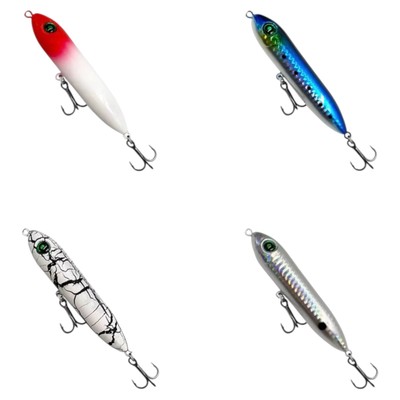 Top Water Fishing Lures (4 Pack) Spook, Pencil Bait Kit | eBay