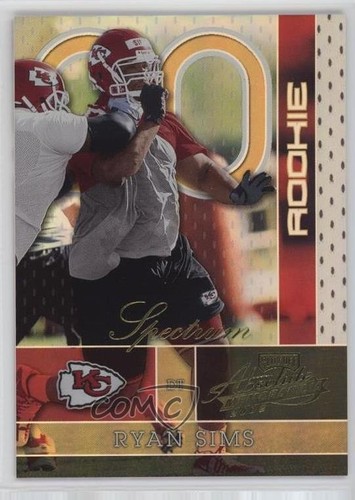 2002 Playoff Absolute Memorabilia - Rookie Ryan Sims #186 Spectrum /50 ...