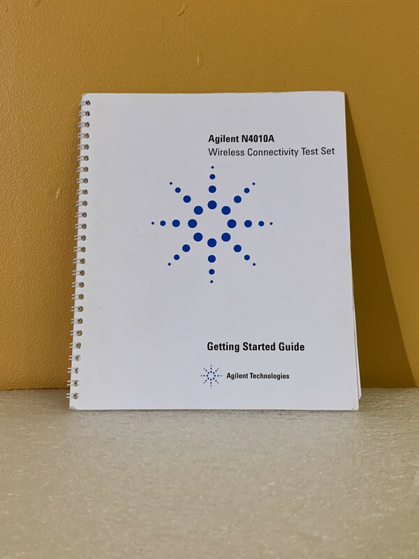 Agilent N4010A Wireless Connectivity Test Set Getting Started Guide | eBay