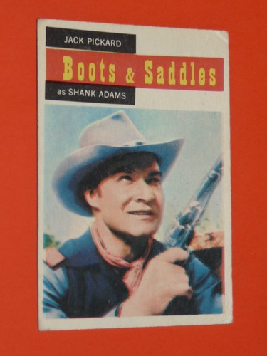 A & BC GUM CARD 1959 WESTERN TV SERIES BOOTS & SADDLES JACK PICKARD ...