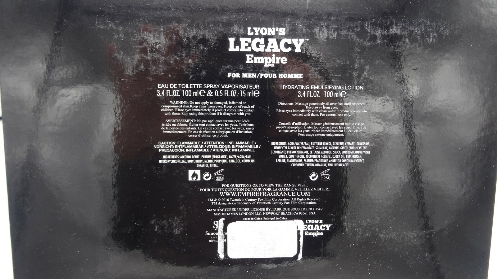 Lyons Legacy Empire For Men Gift Set 3.4 EDP & 0.5 oz EDP and 3.4oz ...